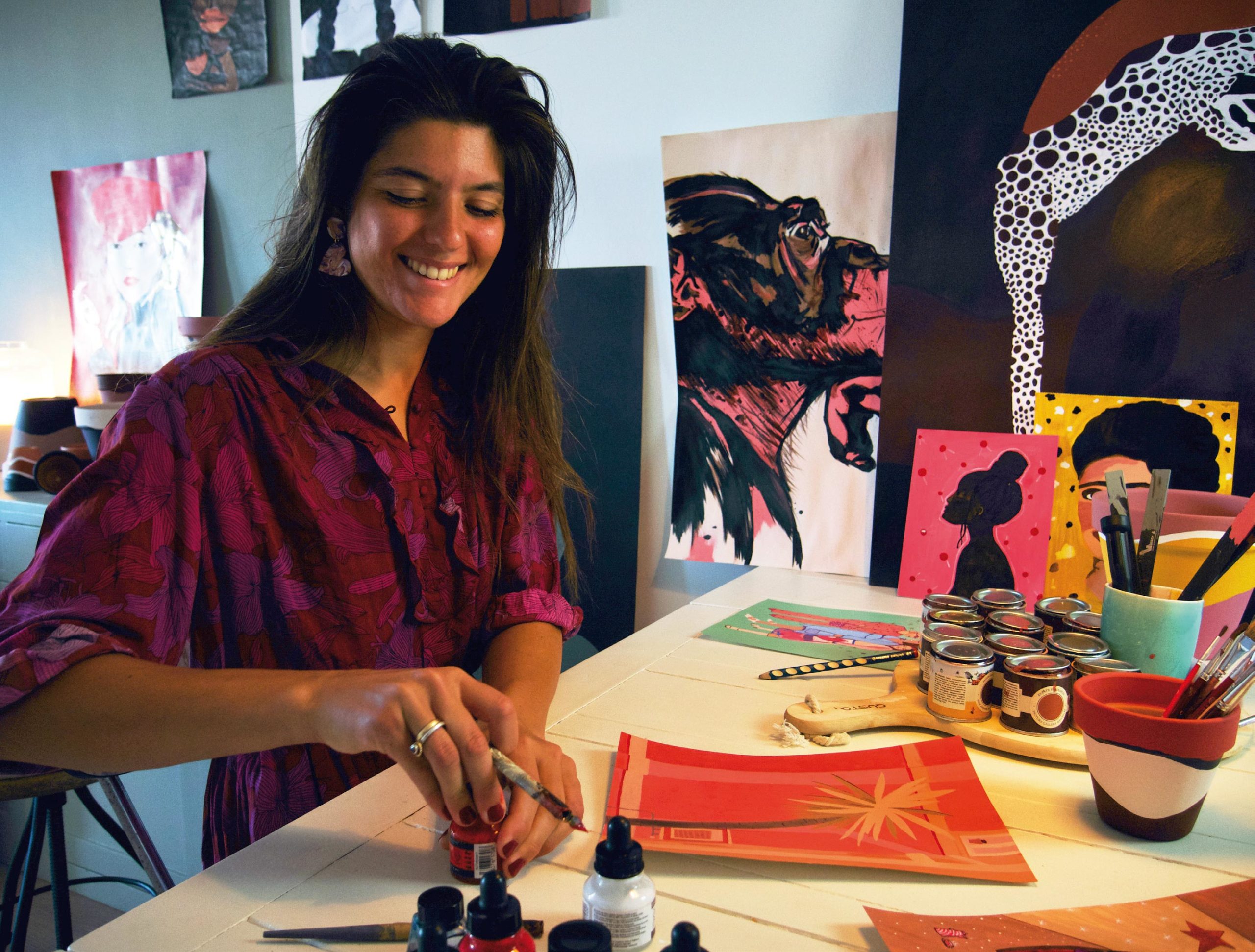 LISA HENDRIKSEN - DROMERIGE WERELD VOL VROUWEN EN DIEREN | Atelier Magazine